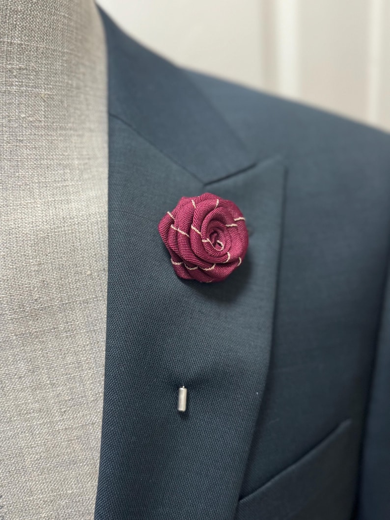 Fabric Lapel Flower Pin: Wedding Groomsmen Brooch - Etsy