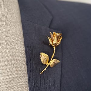 Lapel Pin Rose Flower, Wedding Boutonniere, Suit or Dress Lapel Pin ...