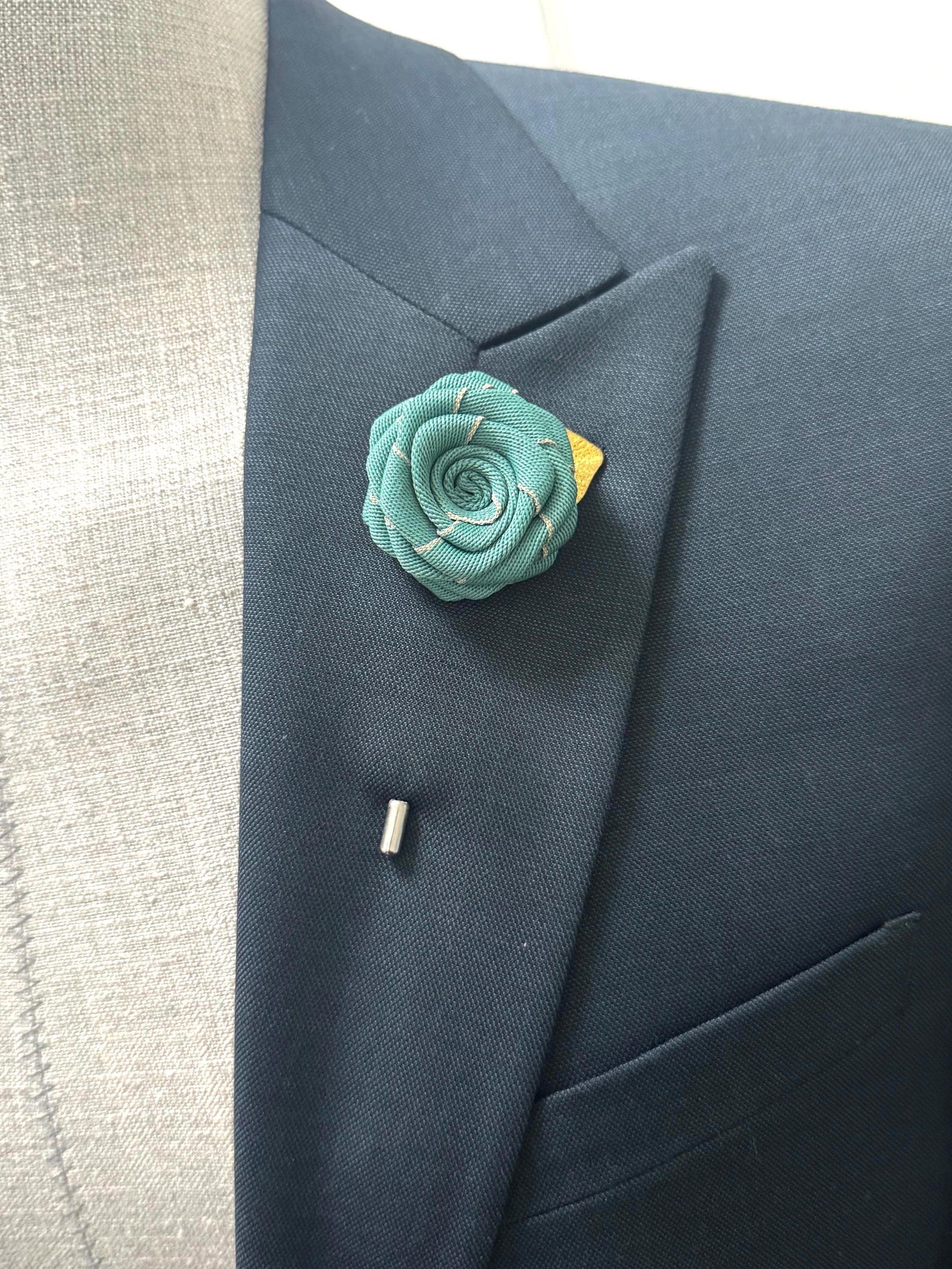 Fabric Lapel Flower Pin: Wedding Groomsmen Brooch - Etsy