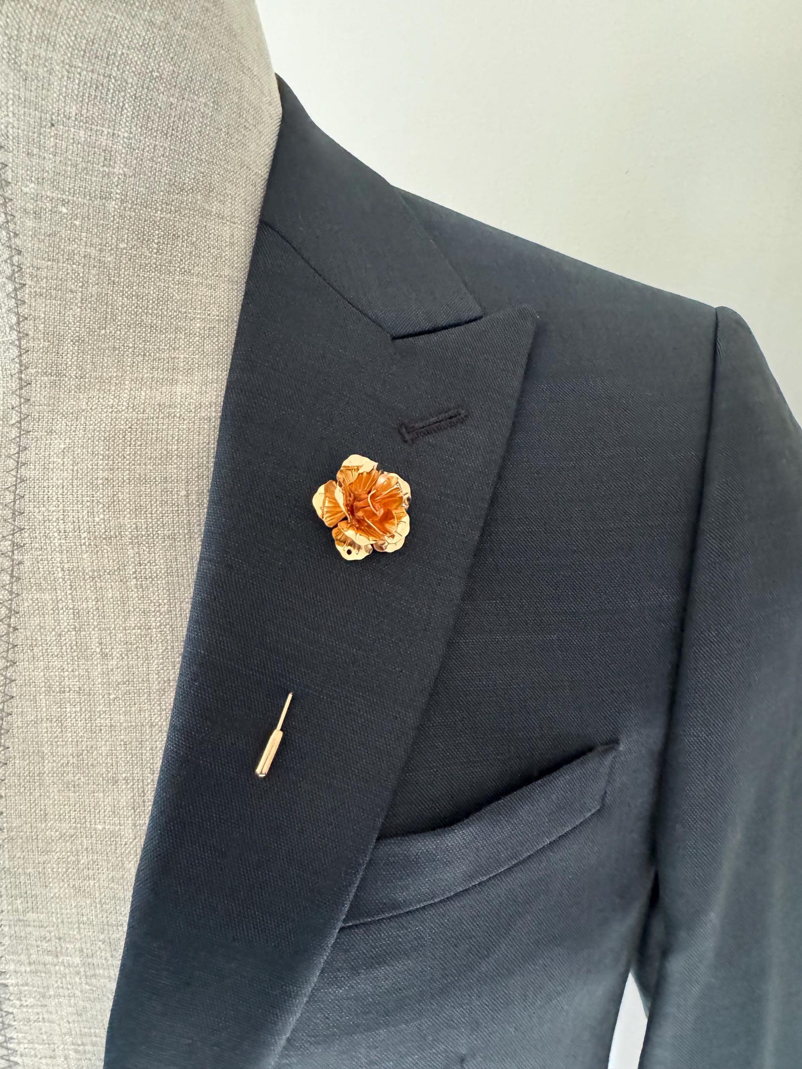 Rose Flower Metal Lapel Pin for Men, Long Pin,wedding Groomsmen ...