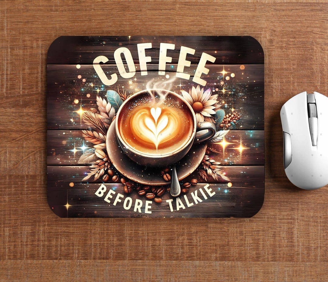Coffee Mouse Pad Sublimation PNG Design, Cute Mousepad Png, Coffee ...