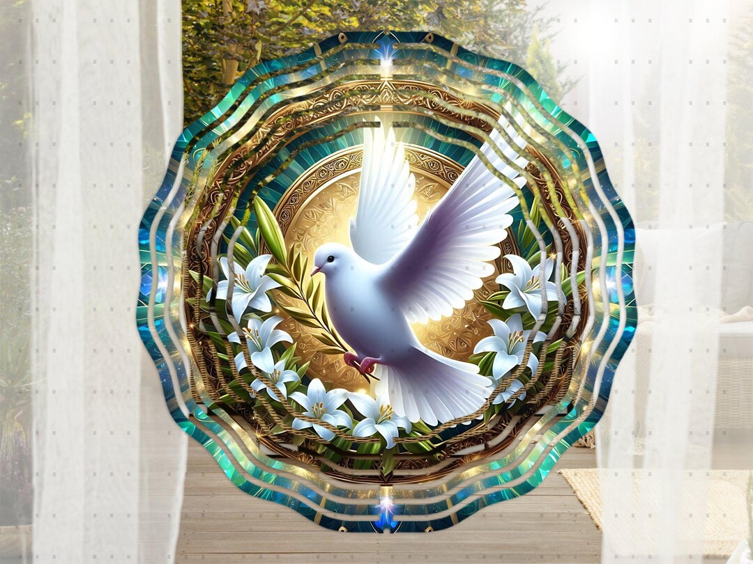Easter Wind Spinner PNG Sublimation Design, Easter Dove Kaleidoscope ...