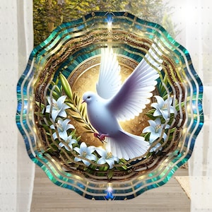 Easter Wind Spinner PNG Sublimation Design, Easter Dove Kaleidoscope ...