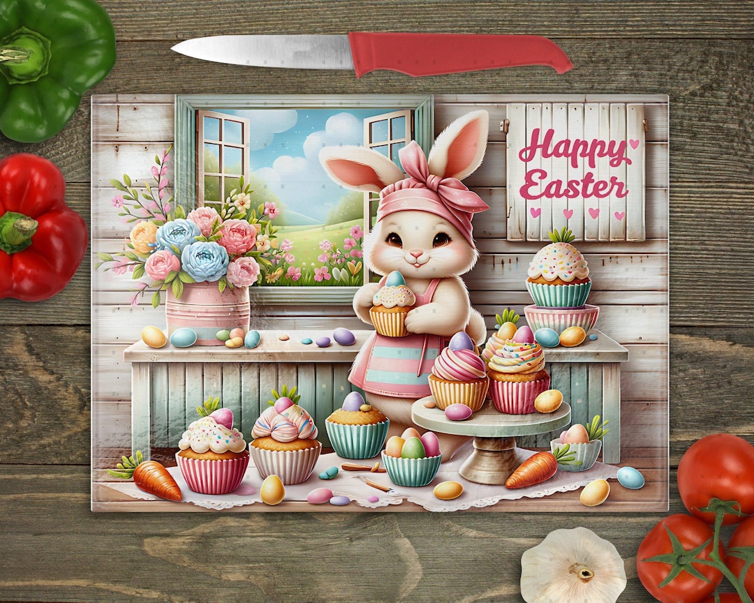 Easter Cutting Board PNG Sublimation Design PNG SVG Bundle, Chopping ...