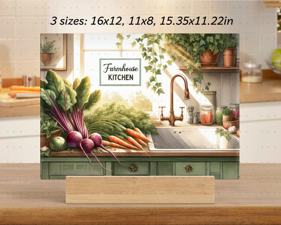 Farmhouse Kitchen Cutting Board PNG Sublimation Design, Cottagecore ...