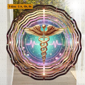 Nurse Wind Spinner PNG Sublimation Design 10inch Door Hanger Round ...