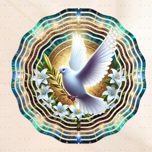 Easter Wind Spinner PNG Sublimation Design, Easter Dove Kaleidoscope ...