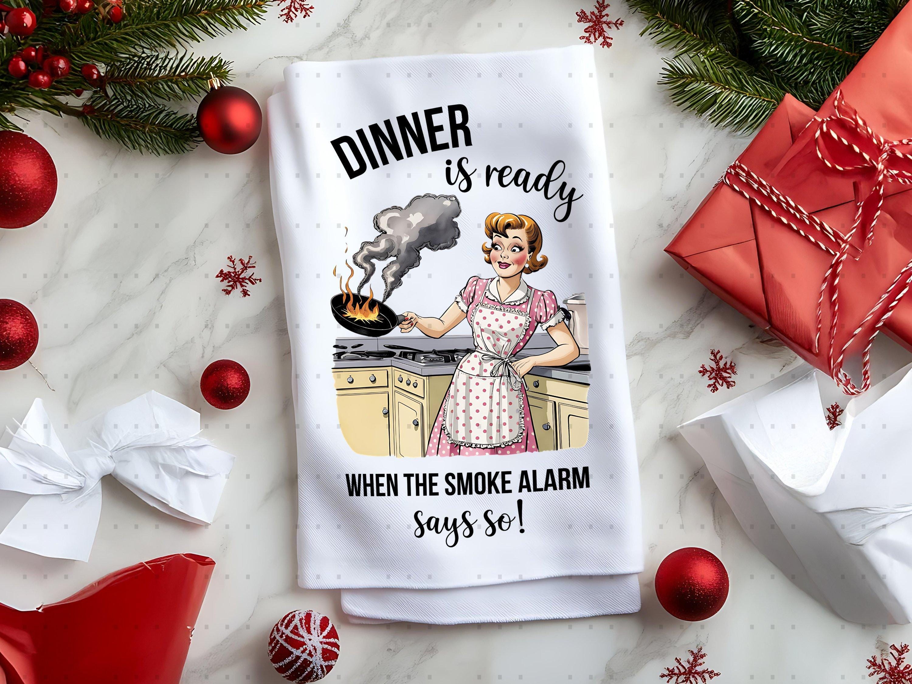 Funny Kitchen Tea Towel PNG & SVG Sublimation Design, Vintage 50s Hand ...