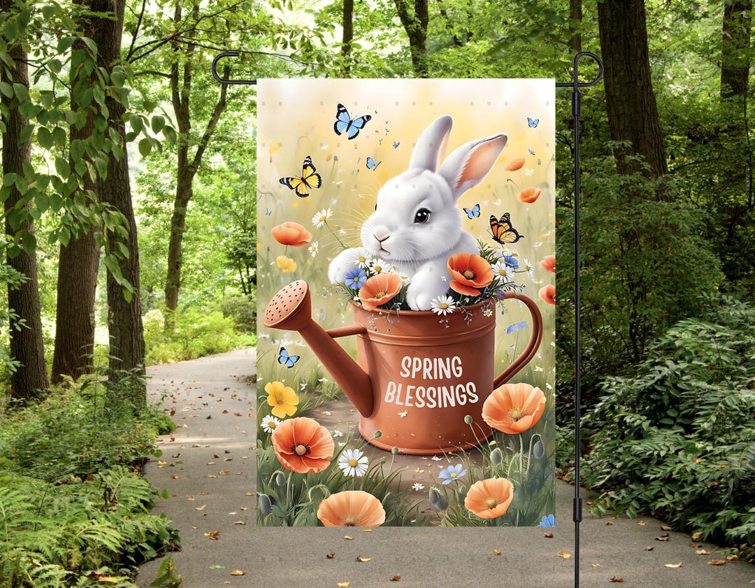 Spring Garden Flag PNG Sublimation Design Yard Flag Decor, Welcome ...