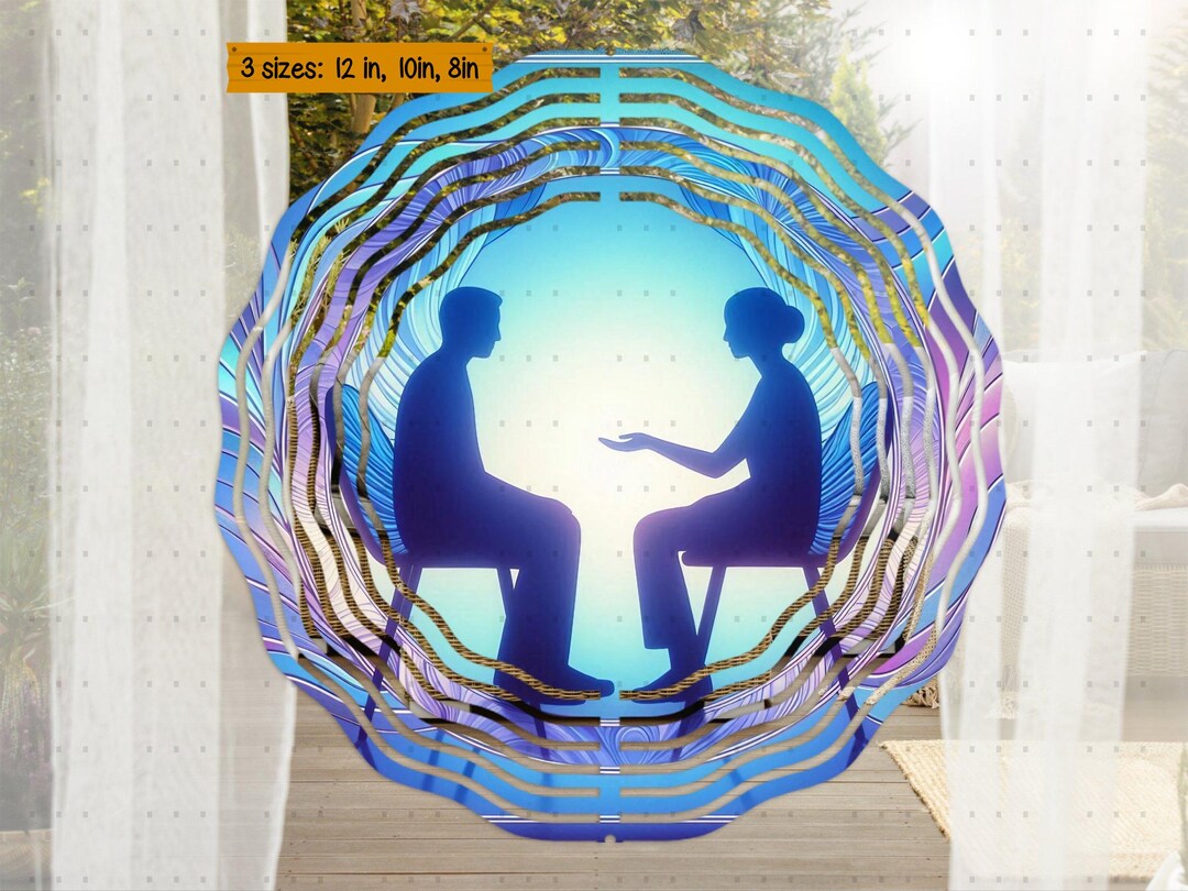 Therapist Wind Spinner PNG Sublimation Design 10inch Door Hanger Round ...