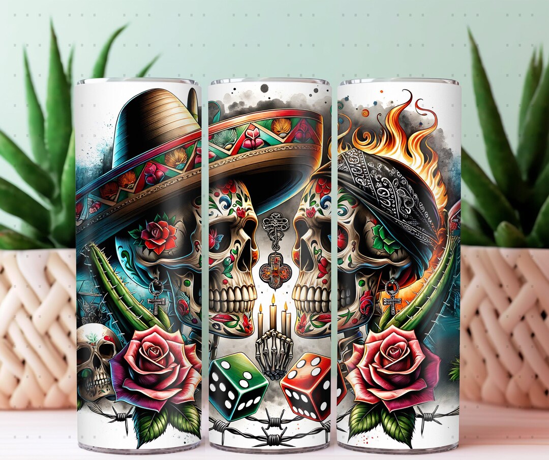 Chicano Tumbler Wrap PNG Sublimation Design, Cholo Latino 20oz Straight ...