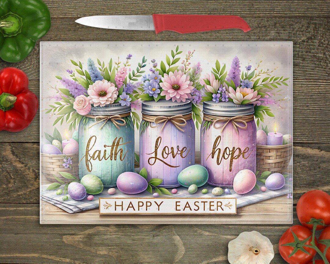 Easter Cutting Board PNG Sublimation Design PNG SVG Bundle, Chopping ...