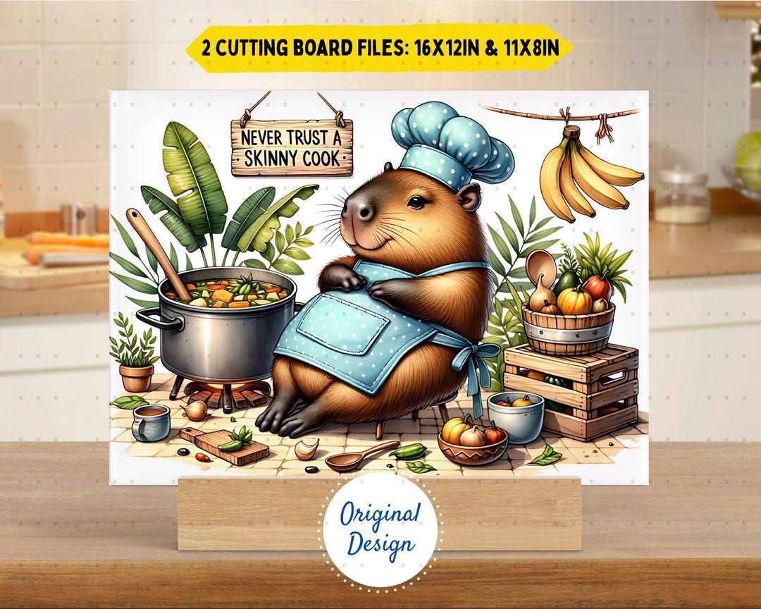 Funny Capybara Cutting Board Png Sublimation Design, Funny Chopping ...