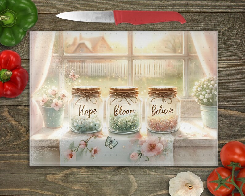 Cottagecore Jars Cutting Board PNG Sublimation Design, Inspirational ...