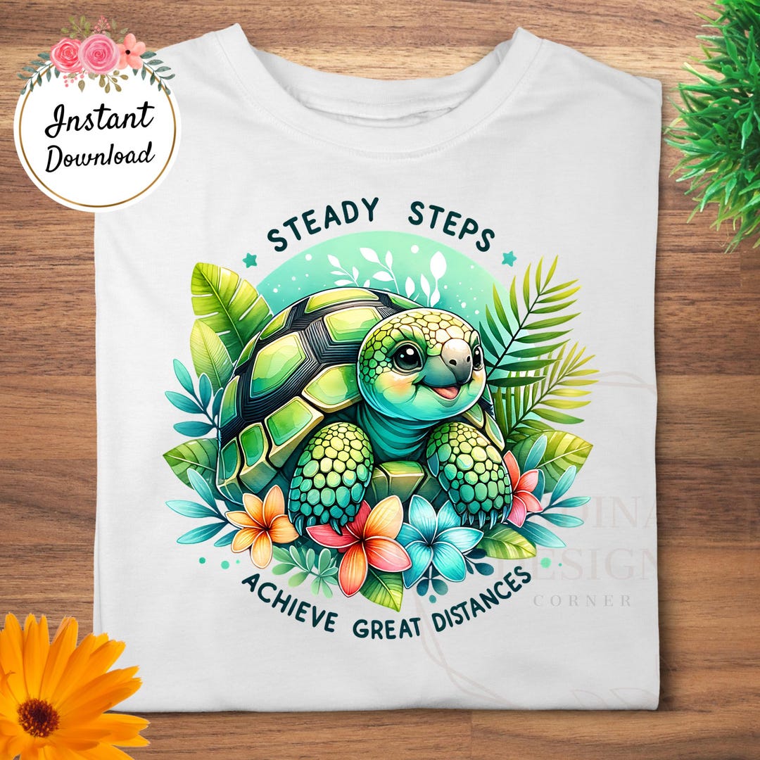 Tortoise PNG Instant Download Digital Turtle Motivational Inspirational ...