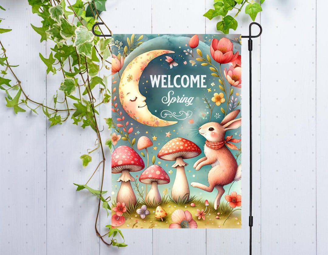 Spring Garden Flag PNG, Spring Yard Flag PNG, Spring Sublimation ...