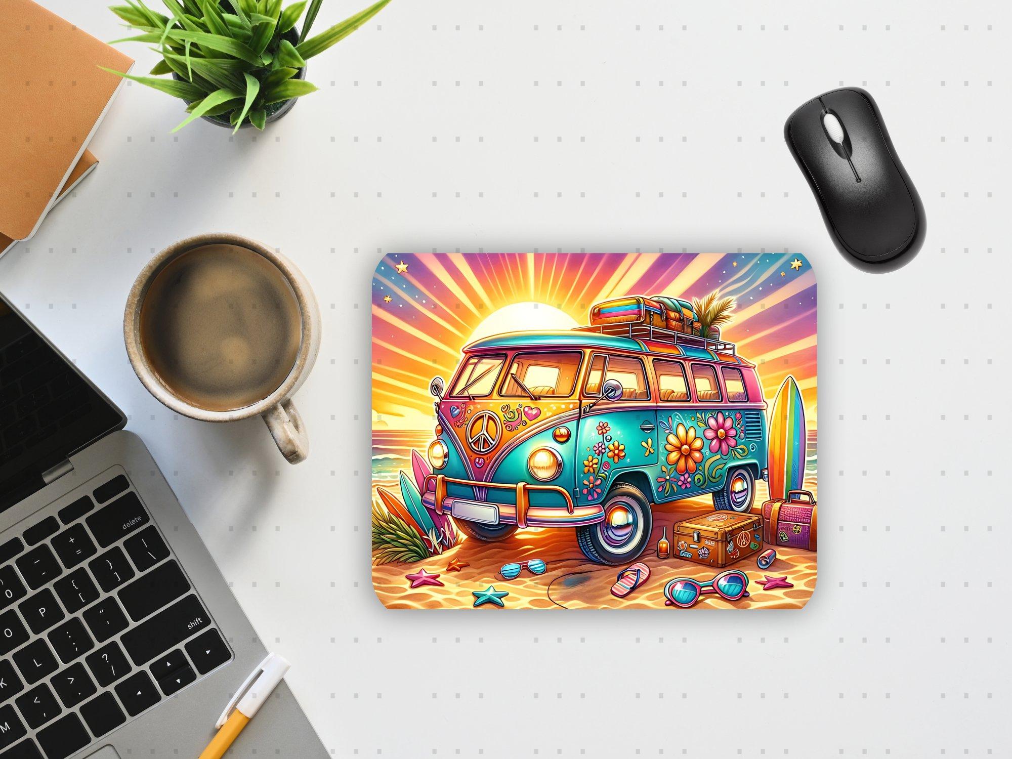 Retro Mouse Pad Sublimation PNG Design, Cute Mousepad Png, Hippie Tie ...