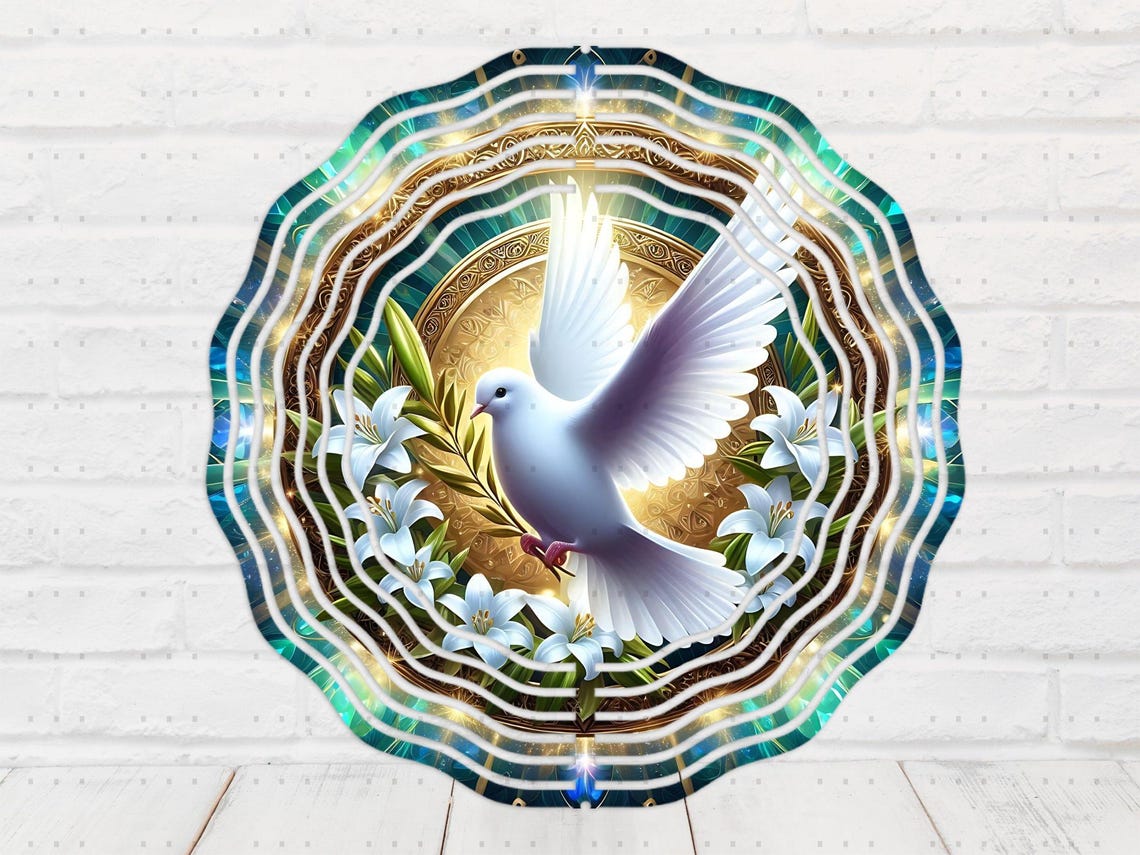 Easter Wind Spinner PNG Sublimation Design, Easter Dove Kaleidoscope ...