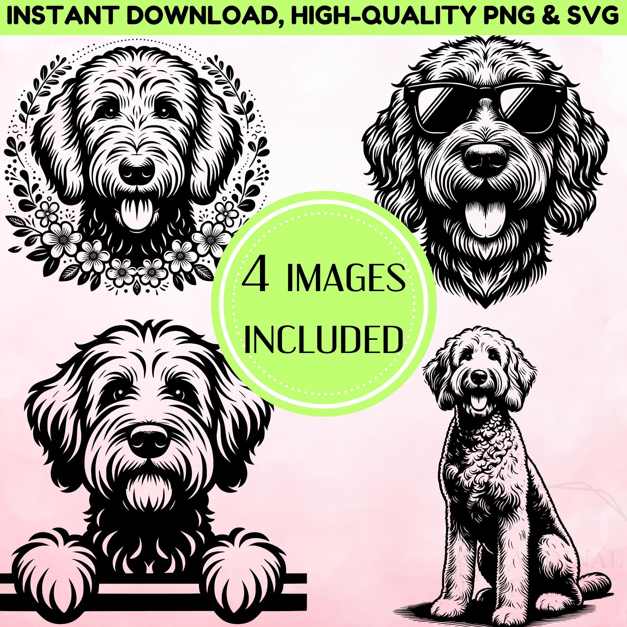 Labradoodle SVG PNG Instant Download Vector Line Art for Cricut Laser ...