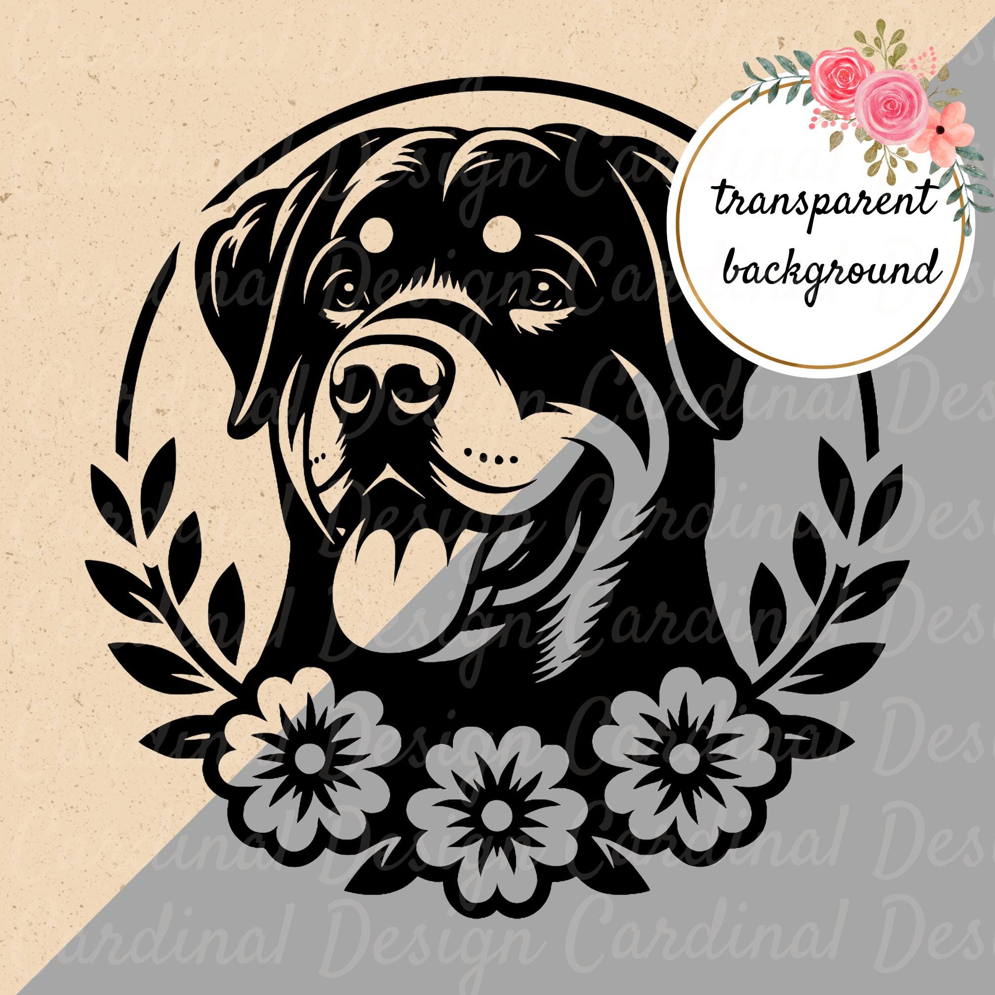 Rottweiler SVG, Dog SVG Files for Cricut, Rottweiler Clipart, Rottie ...