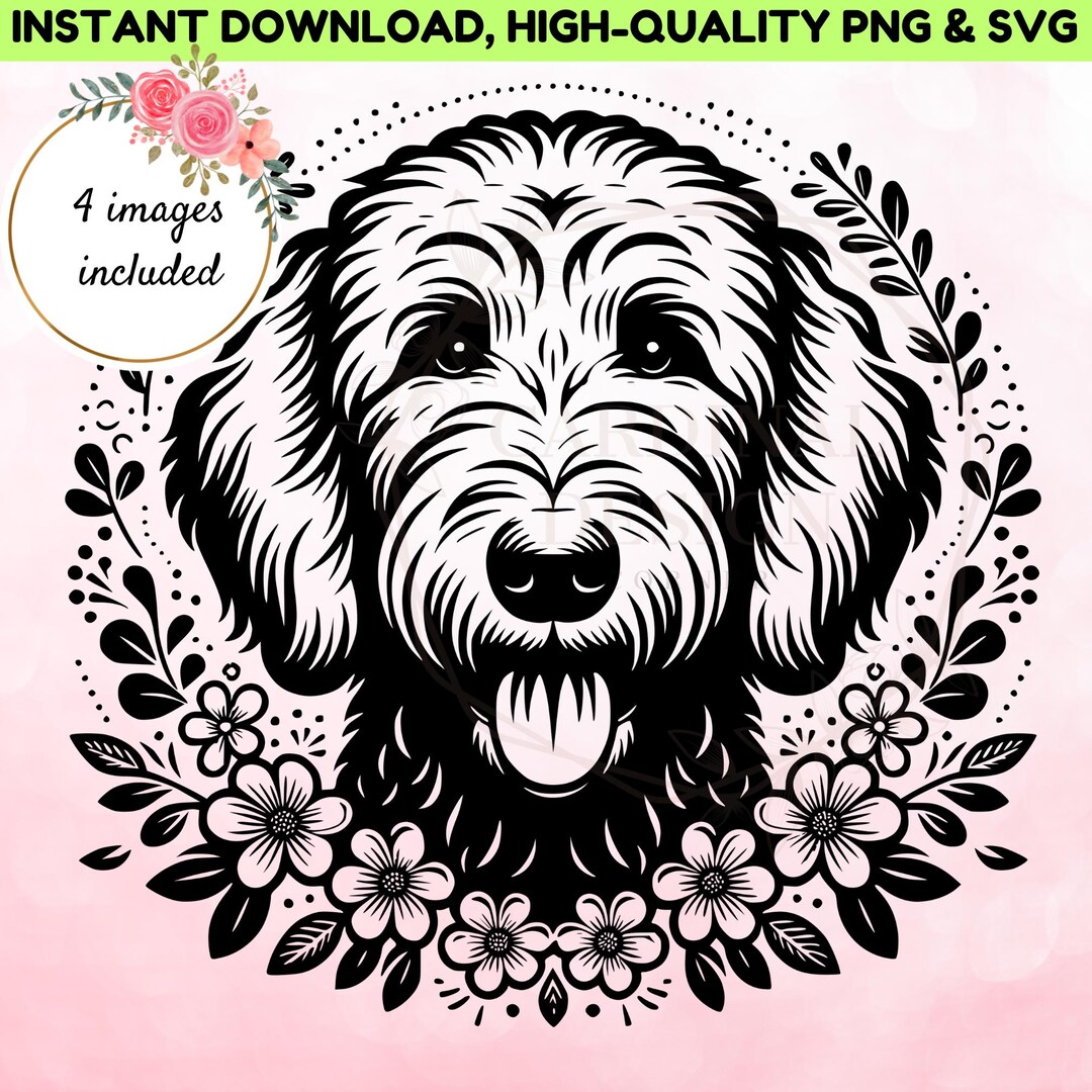 Labradoodle SVG PNG Instant Download Vector Line Art for Cricut Laser ...