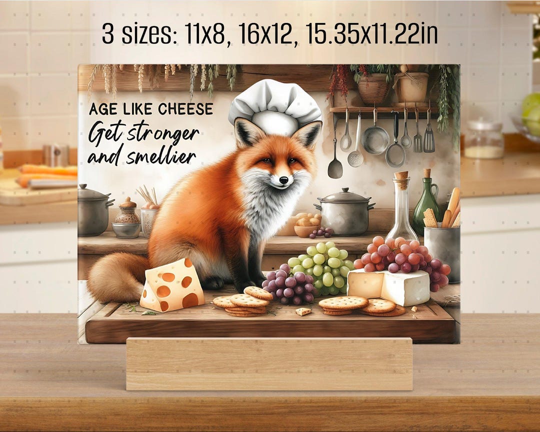 Funny Fox Glass Cutting Board PNG Sublimation Design, Chopping Board ...
