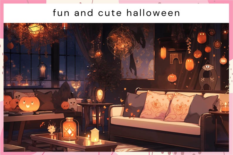 Animated Background Pack: Spooky Pumpkin Lounge, 4 Loopable Halloween ...