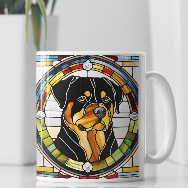 Rottweiler Stained Glass - Etsy