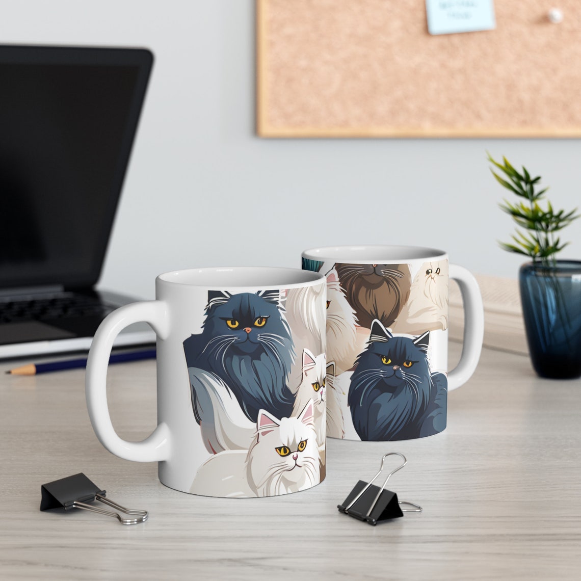 Persian Cat Coffee Mug Cute Cat Tea Cup, Animal Lover Gift, Kitty ...