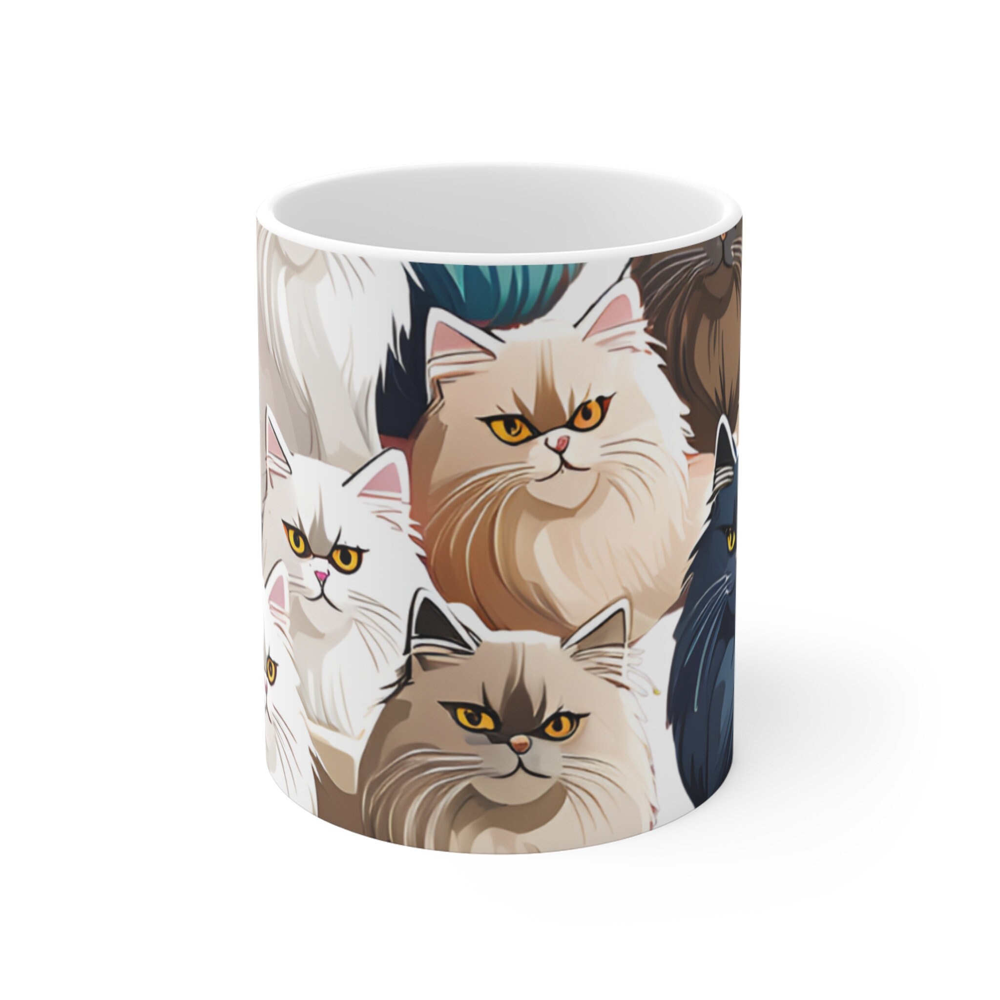 Persian Cat Coffee Mug Cute Cat Tea Cup, Animal Lover Gift, Kitty ...
