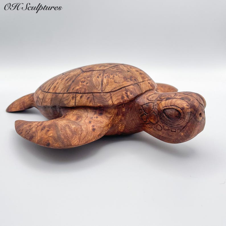 Sea Turtle hand Carved From Elm Burr - Etsy