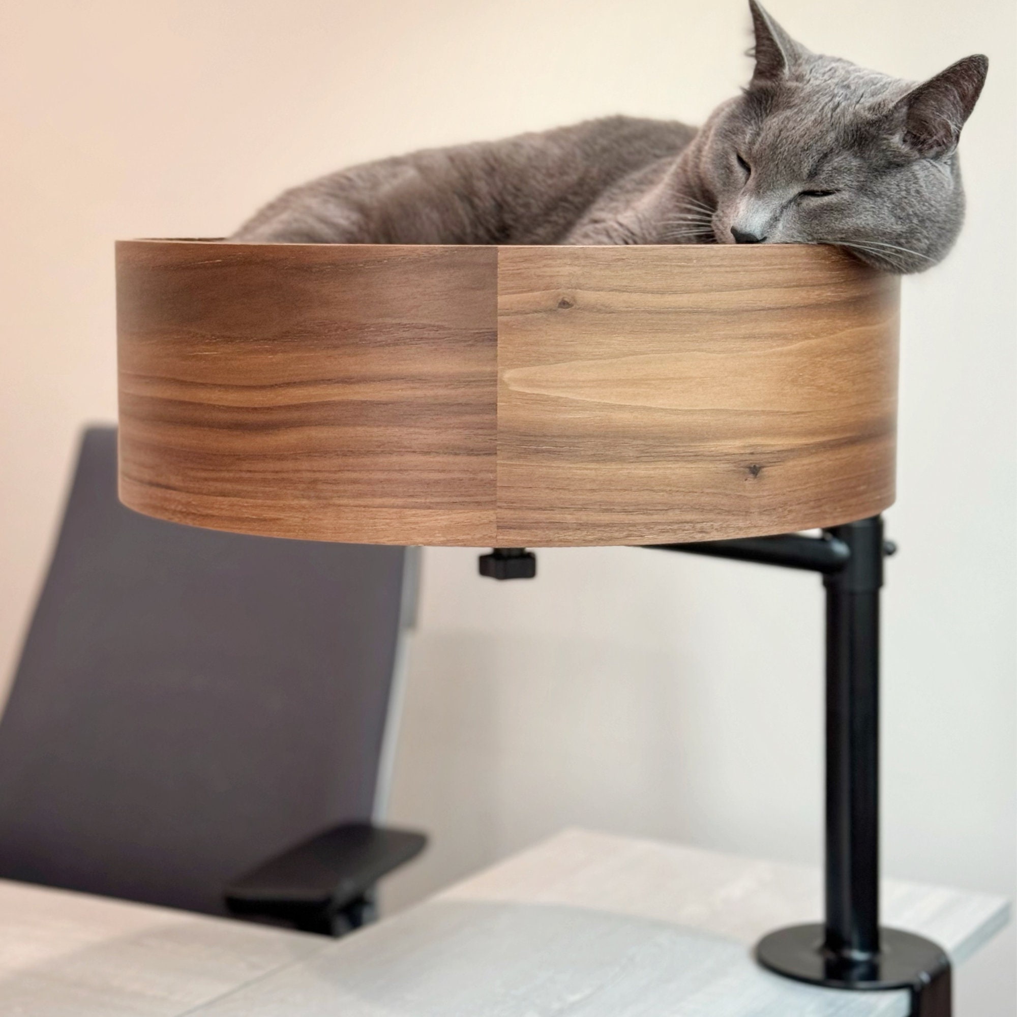 Desk Nest Cat Bed – Modern Pet Perch, Cozy Cat Hideaway - Etsy