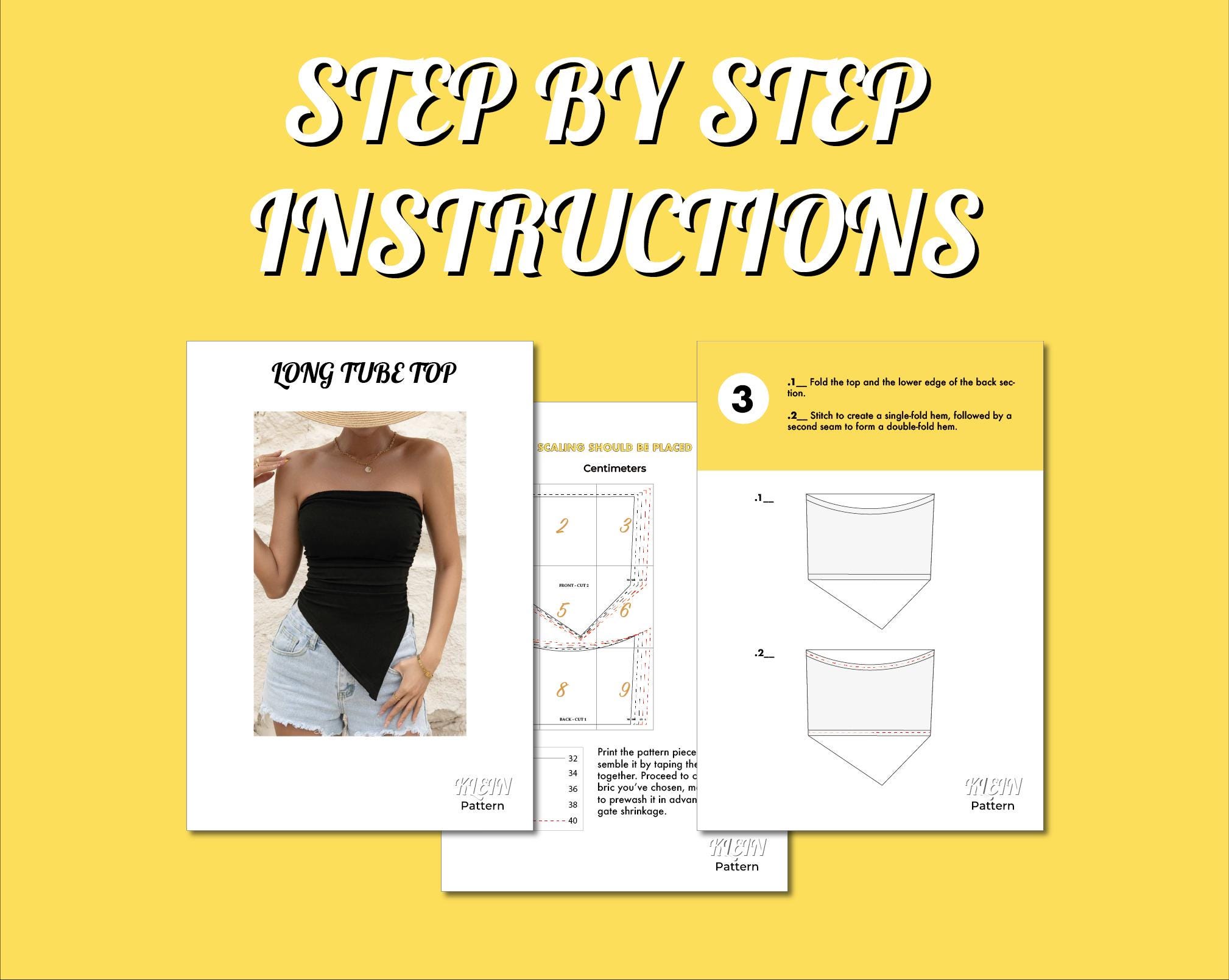 Tube Top Sewing Pattern | XS-XL | Instant Download | Stretchy Top ...
