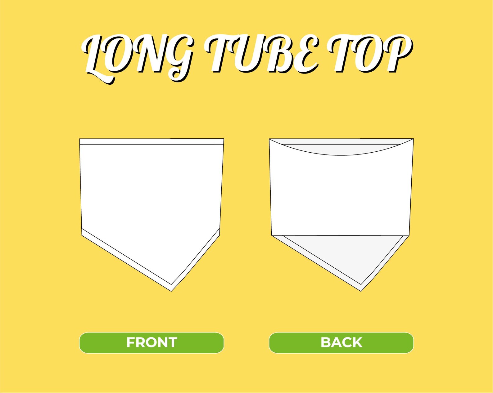 Tube Top Sewing Pattern | XS-XL | Instant Download | Stretchy Top ...