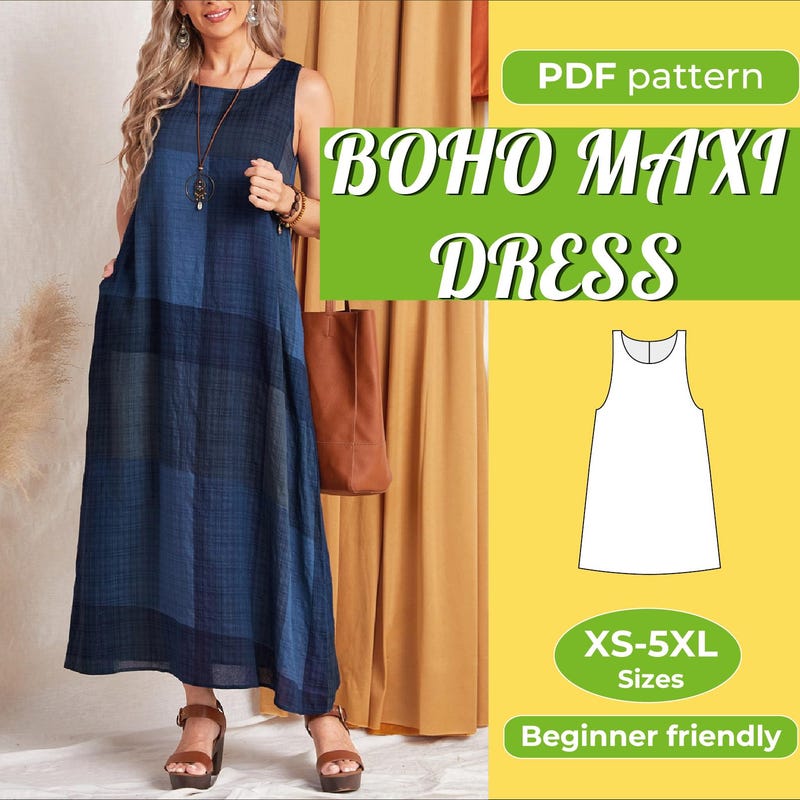 Boho Maxi Dress - Etsy