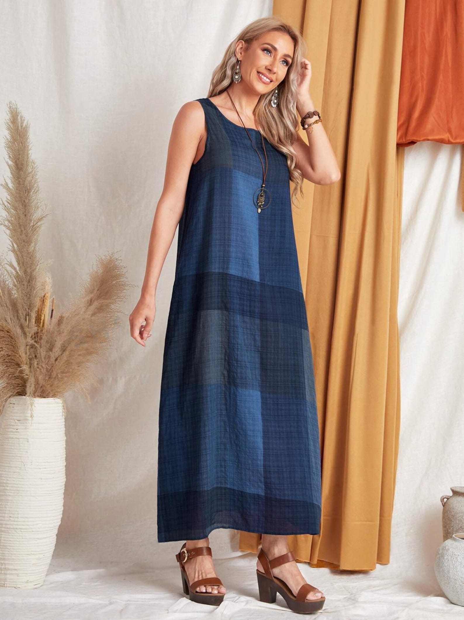 Boho Maxi Dress Pattern for Women PDF | XS-XXXXXL | Sleeveless Dress ...