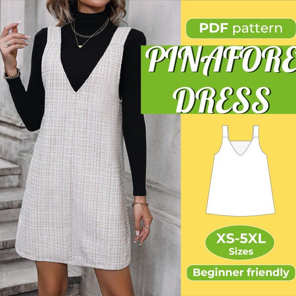 Pinafore Dress Pattern - Etsy