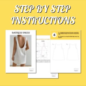 Backless Dress Sewing Pattern for Women PDF | XS-XXXXXL | Pinafore Dress Sewing Pattern ...