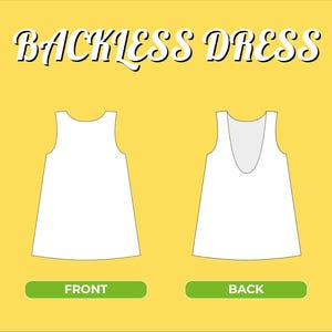 Backless Dress Sewing Pattern for Women PDF | XS-XXXXXL | Pinafore ...