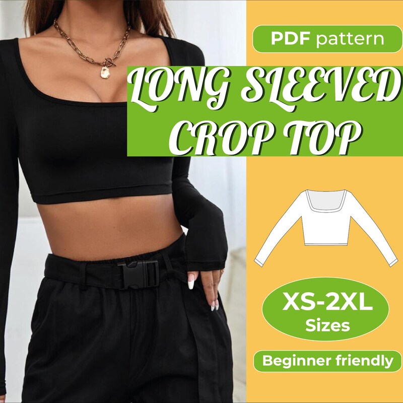 Crop Top Sewing Pattern - Etsy