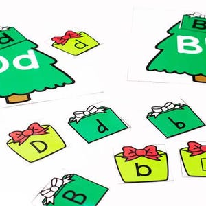 Christmas Tree Letter Matching Game | Christmas Alphabet Sorting ...