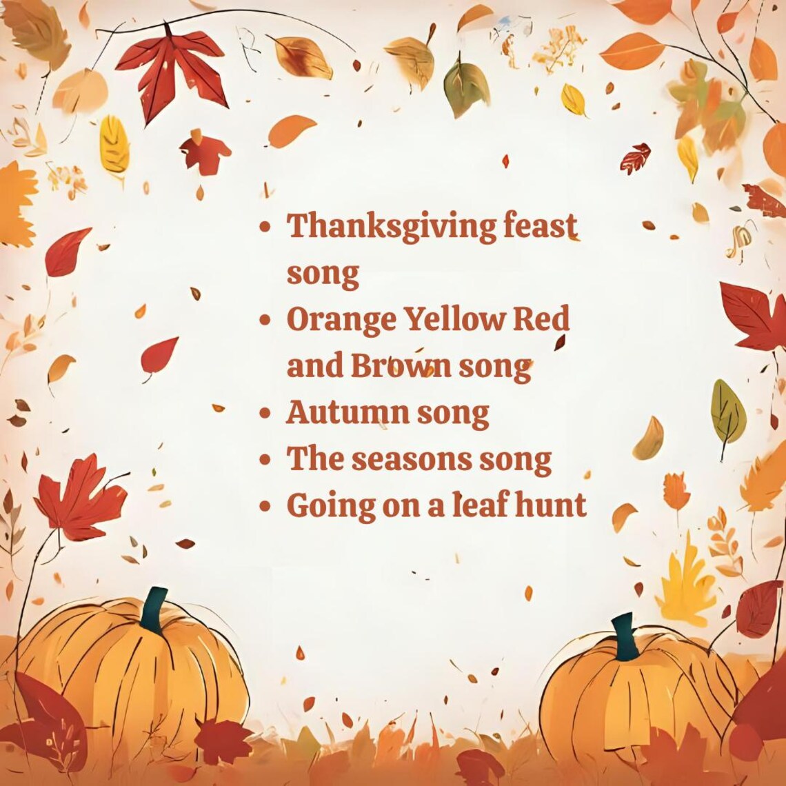 Fall Thanksgiving Songs Playlist: Educational Music for Kids (MP3 ...
