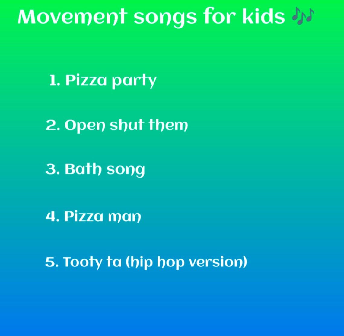 Preschool Music and Movement Playlist | Mp3 Playlists | Kids Songs ...