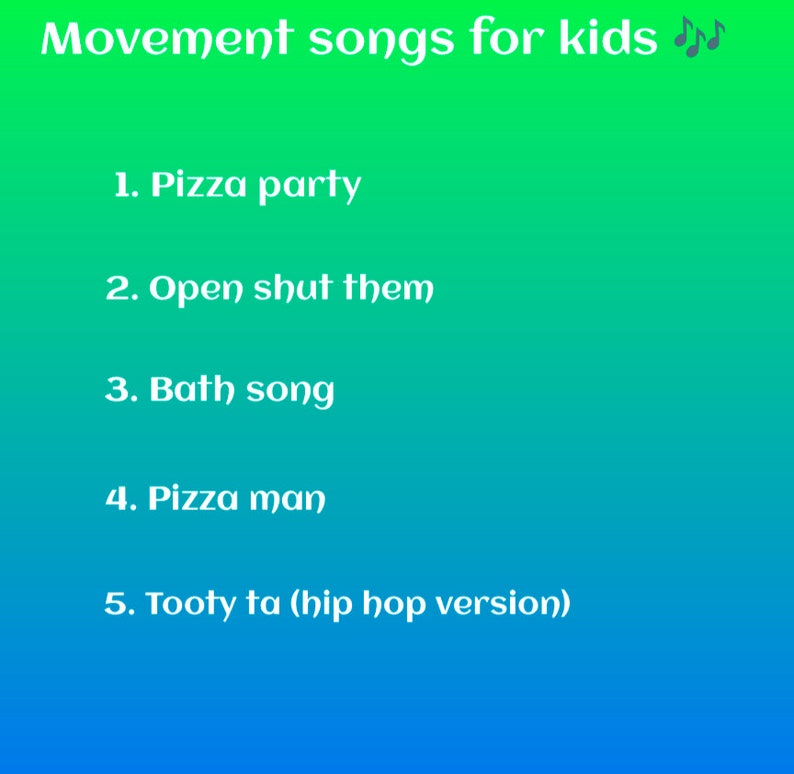 Preschool Music and Movement Playlist: Kids Learning Songs (MP3 ...