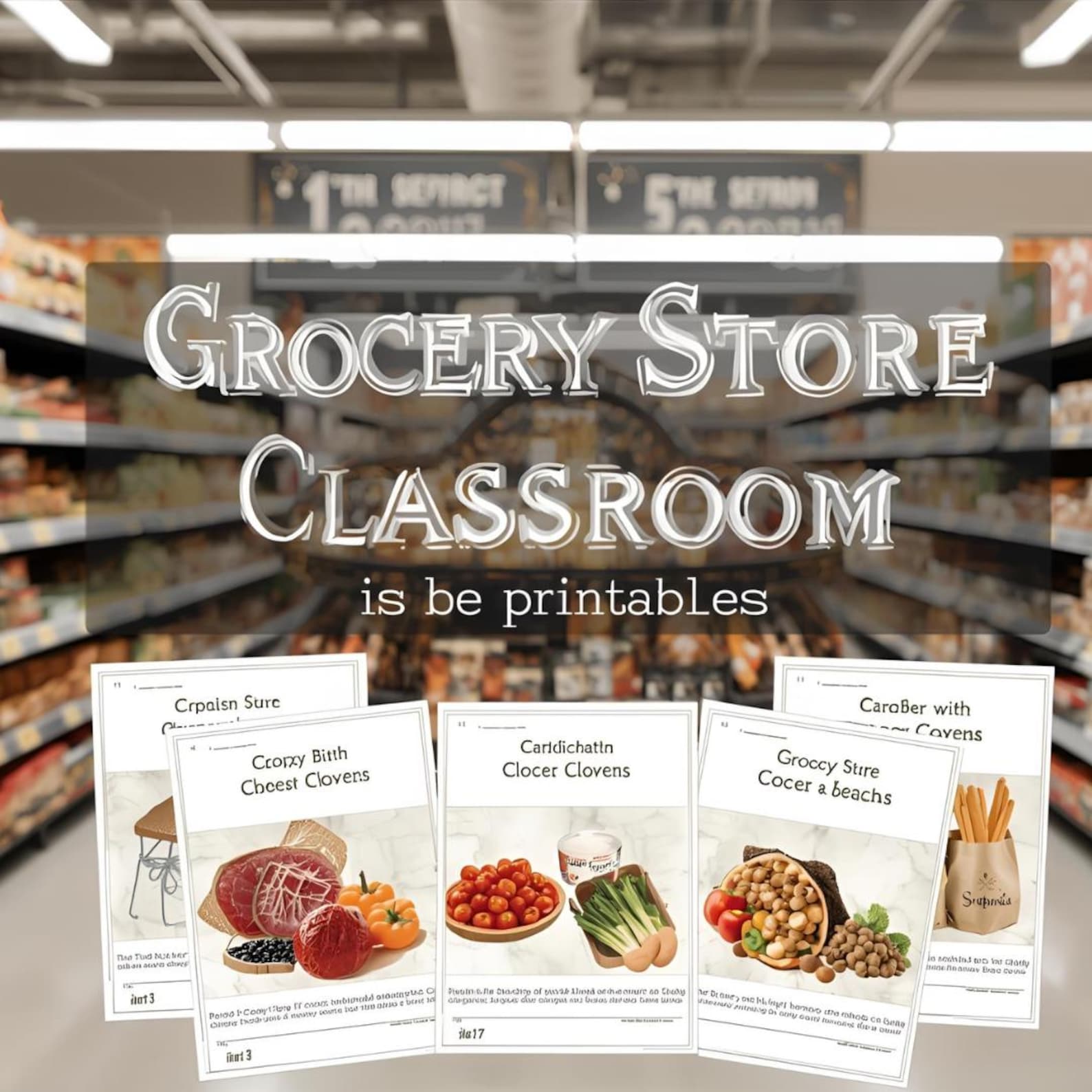 Dramatic Play Grocery Store Set: 57-page Printable Pack - Etsy