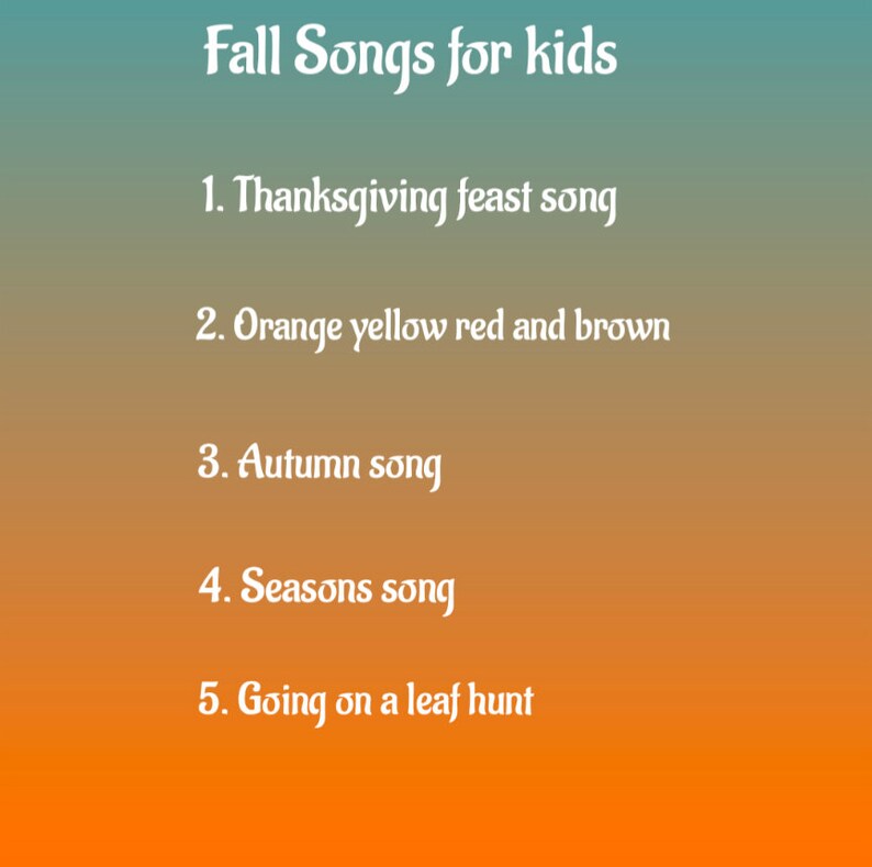 Fall Thanksgiving Songs Playlist: Educational Music for Kids (MP3 ...