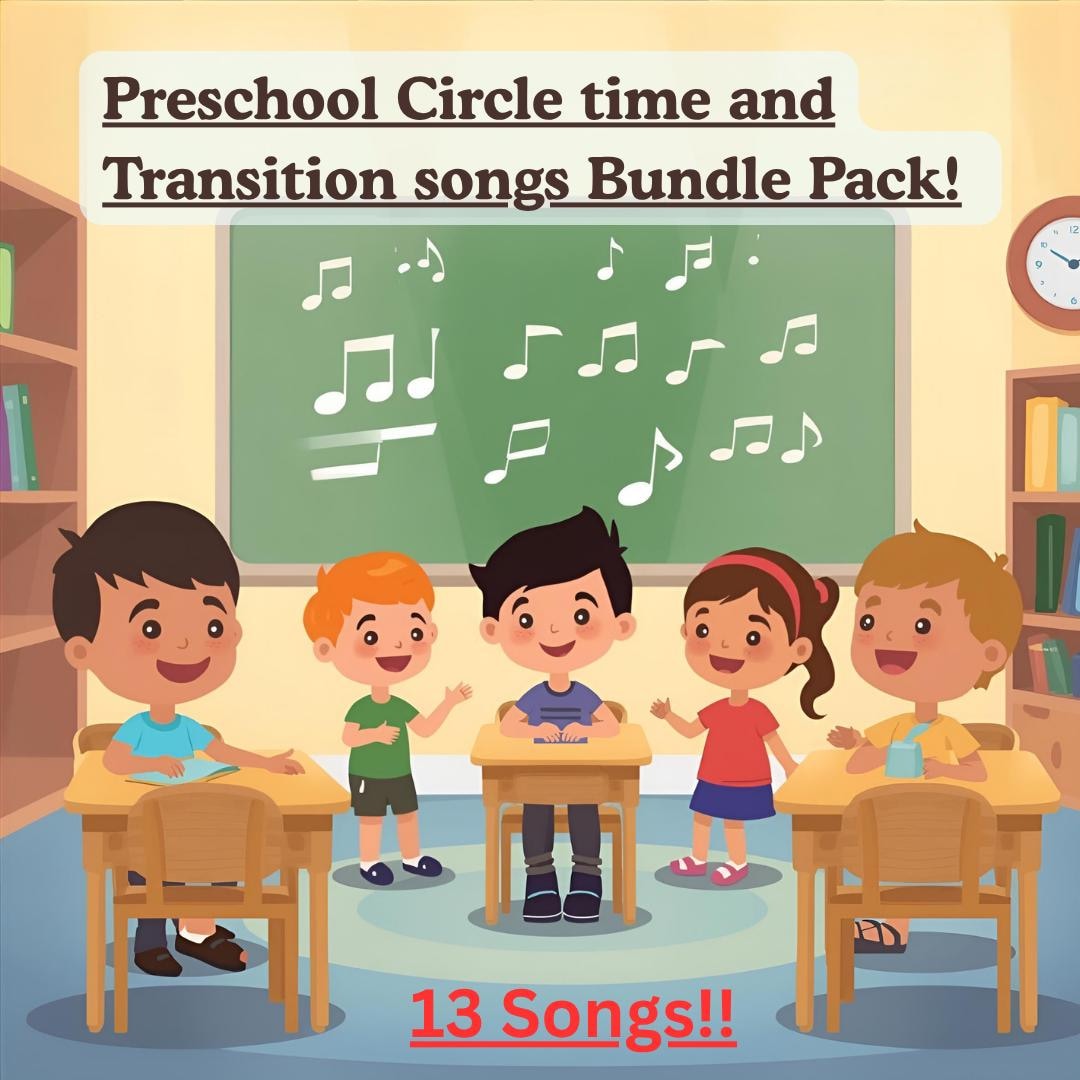 Preschool Circle Time and Transition Songs | Instant Download MP3 ...