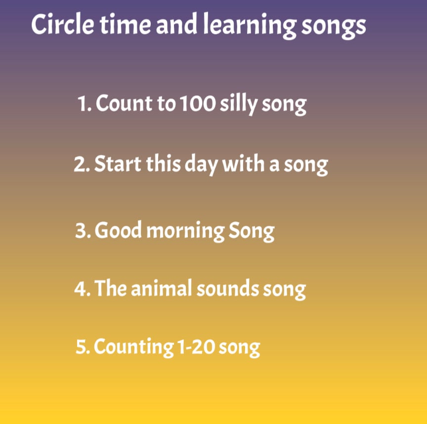 Preschool Circle Time Songs: MP3 Playlist (digital Download) - Etsy