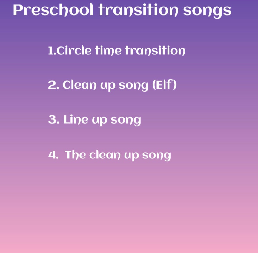 Preschool Transition Songs Playlist | Classroom Management | Mp3 ...