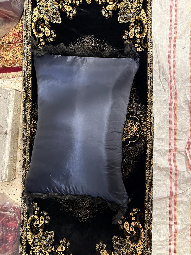 Afghan Toshak Floor Sofa Cover Set, Velvet Cushion & Pillows, Turkish ...